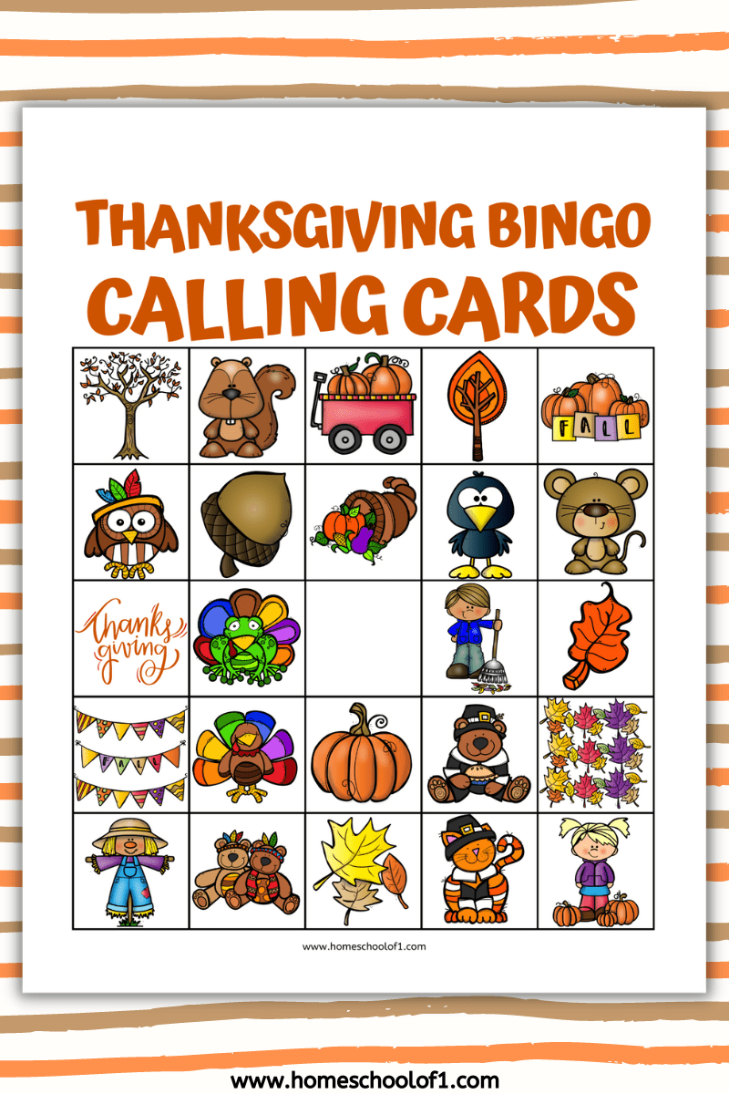Free Printable Thanksgiving Bingo Cards
