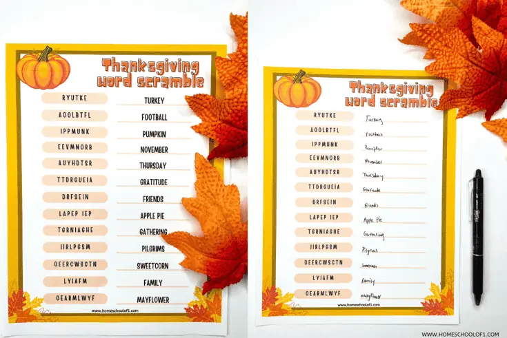 25 Free Thanksgiving Printable Games For The Whole Family