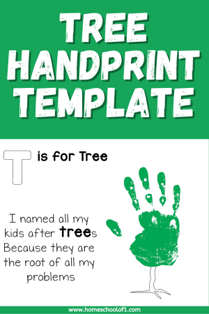 Letter T is for Tree Handprint Craft - Homeschool of 1