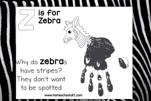Z is for Zebra Handprint (Free Template) - Homeschool of One