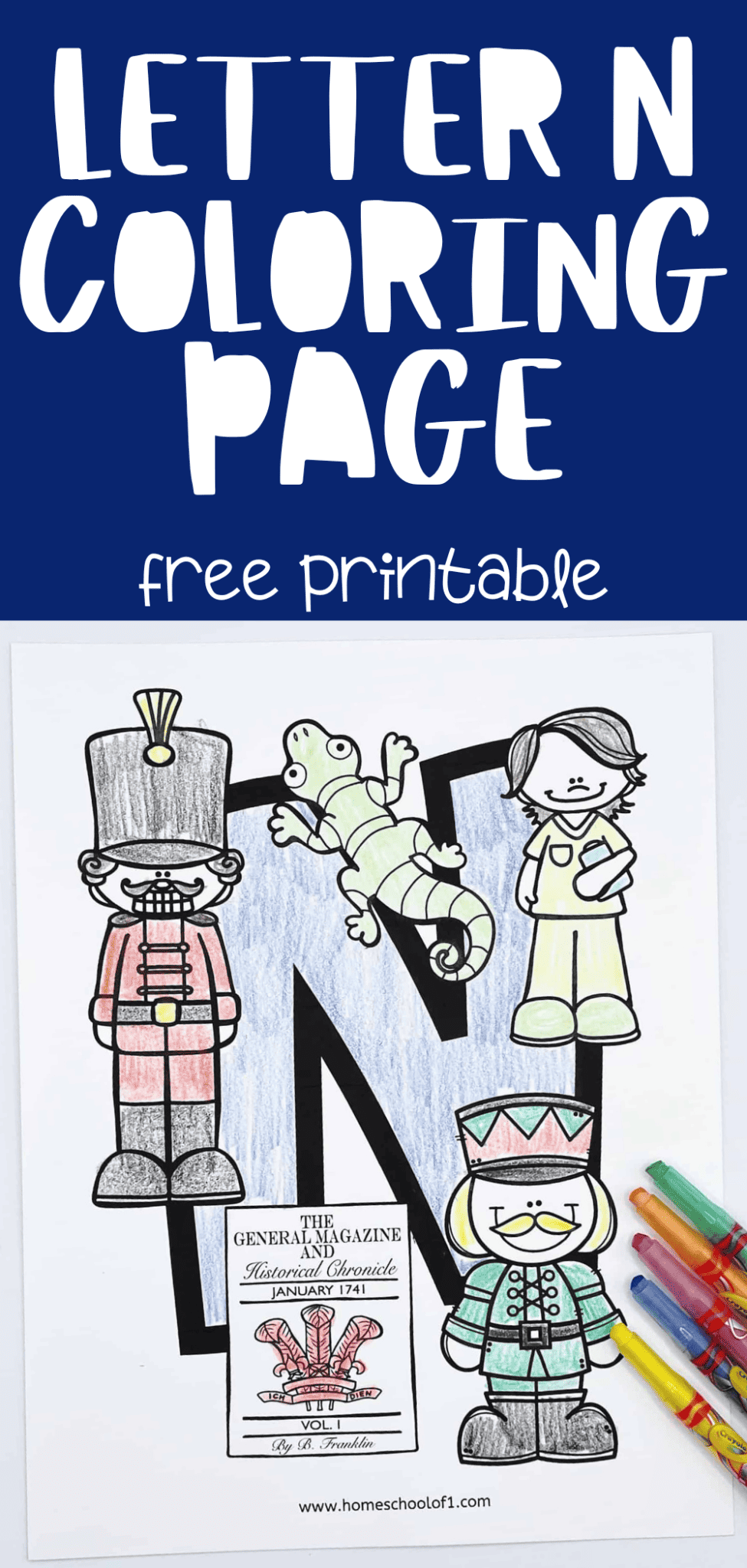 Free Letter N Coloring Page Perfect for Preschool
