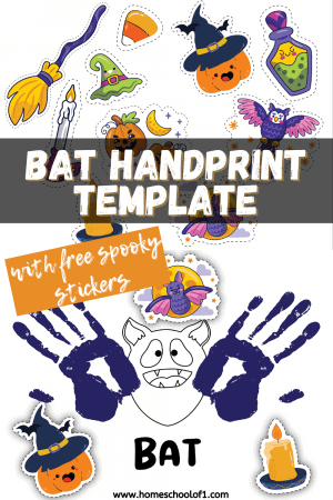Bat Handprint Craft for Halloween