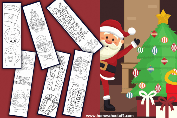 6 Free Printable Christmas Bookmarks To Color