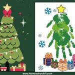 Handprint Christmas Tree Art (Free Printable)