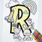 Free Letter R Coloring Page Printable