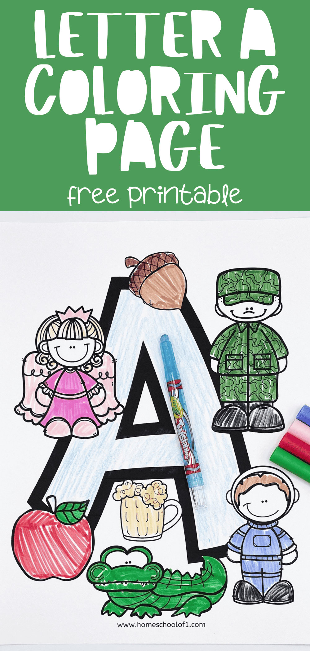 Free Letter A Coloring Page for Early Learners