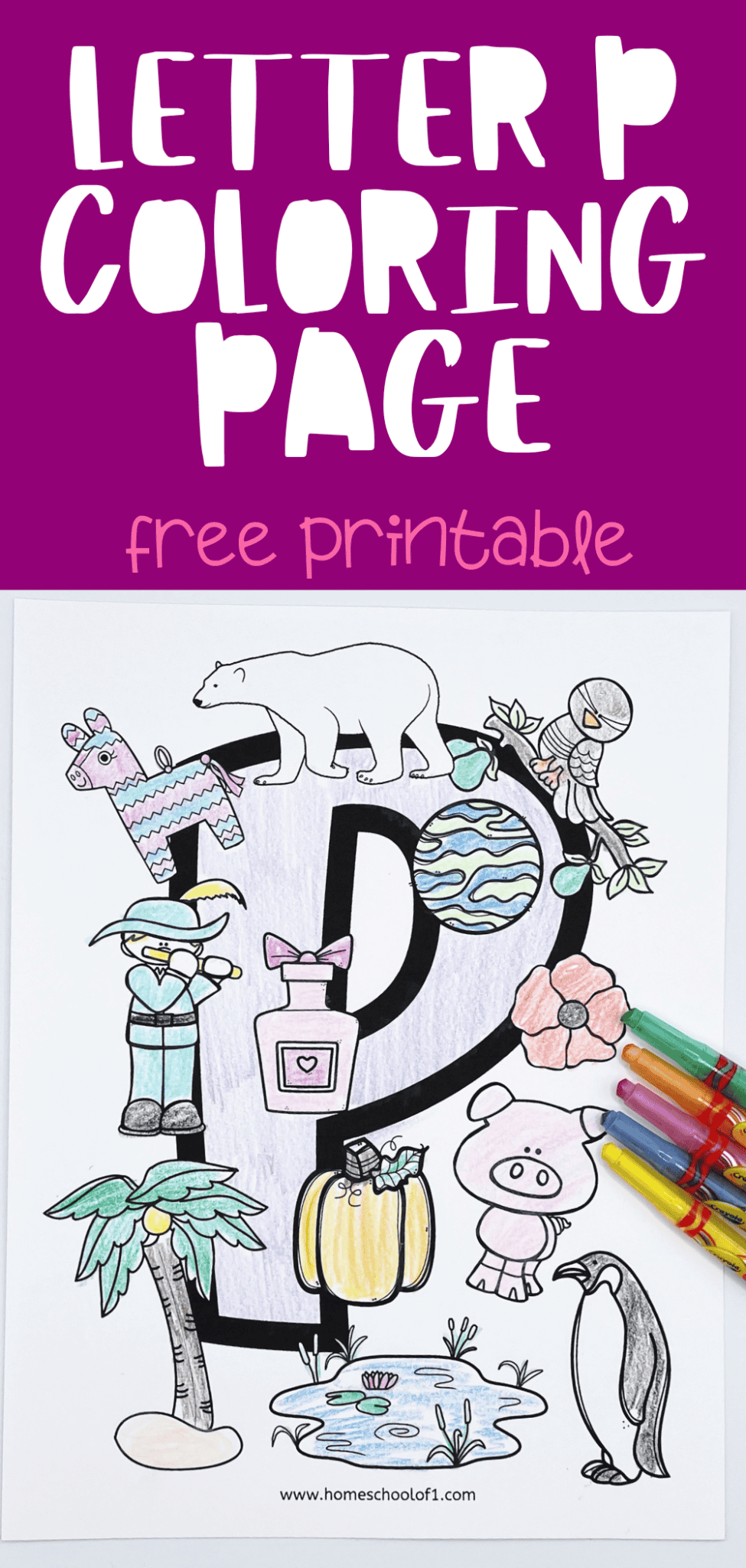 Free Printable Letter P Coloring Page