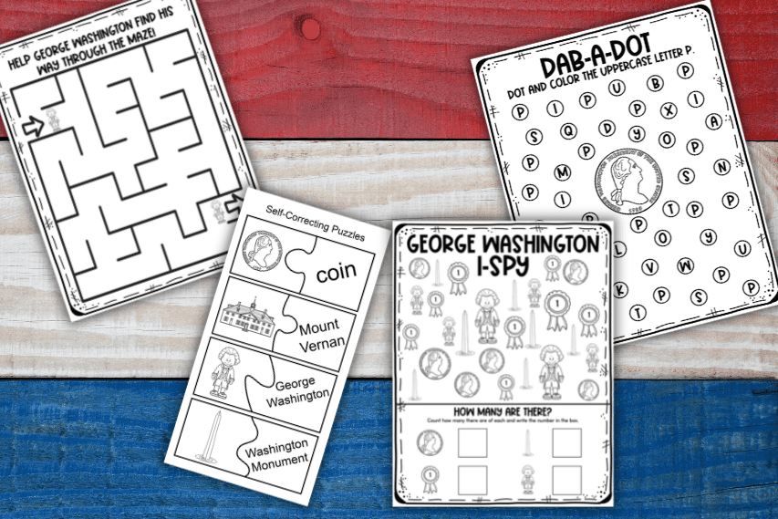 7 Free Printable George Washington Activities