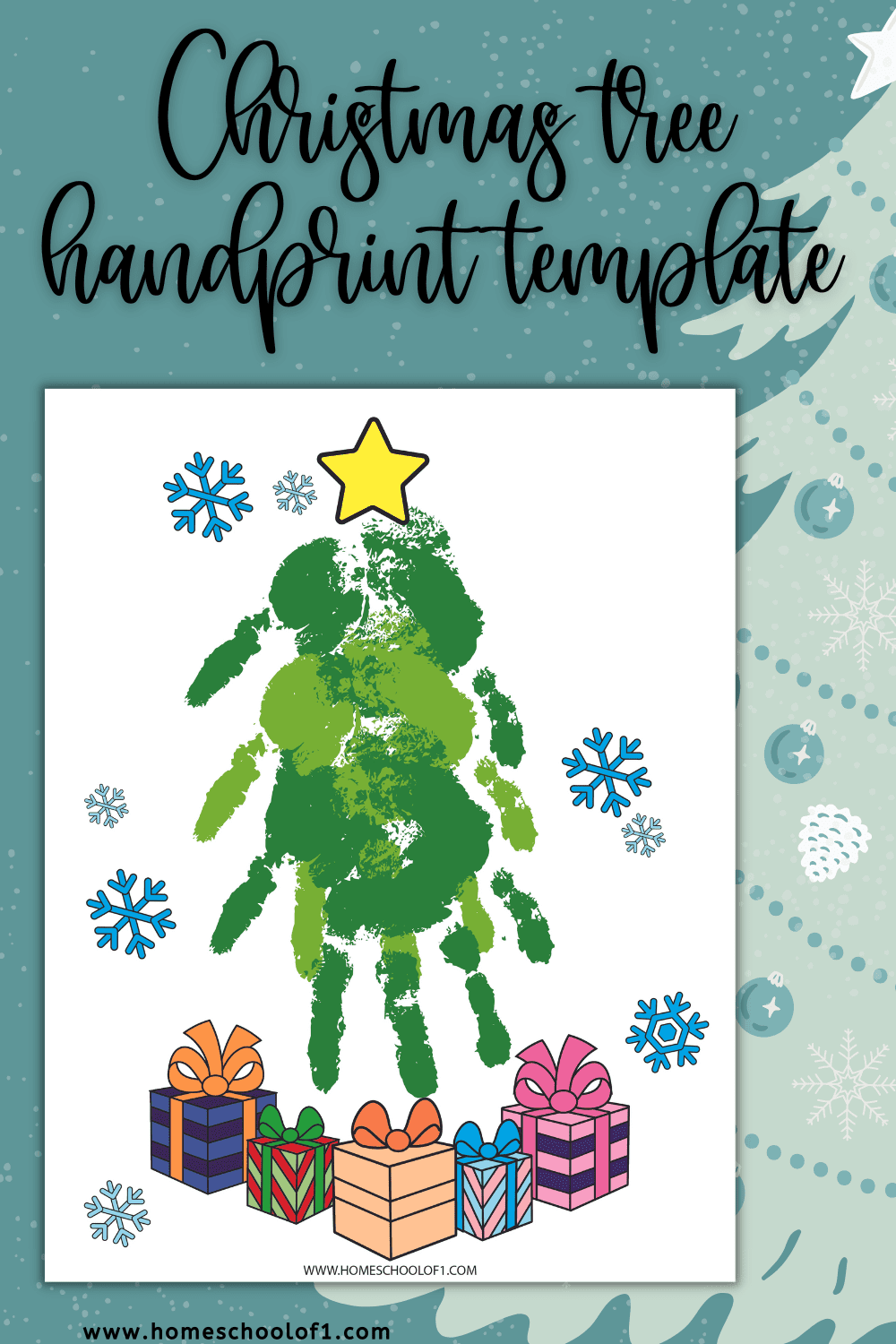 Free Christmas Tree Handprint Template