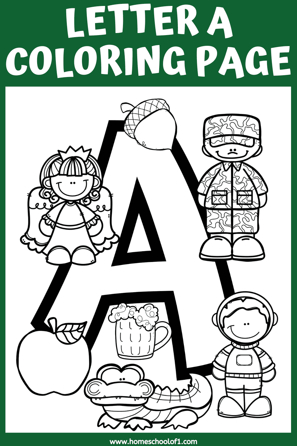 Free Letter A Coloring Page for Early Learners