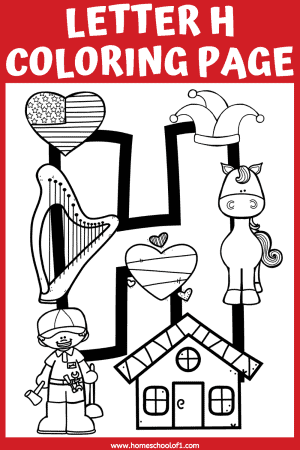 Free Letter H Coloring Page Perfect for Preschoolers