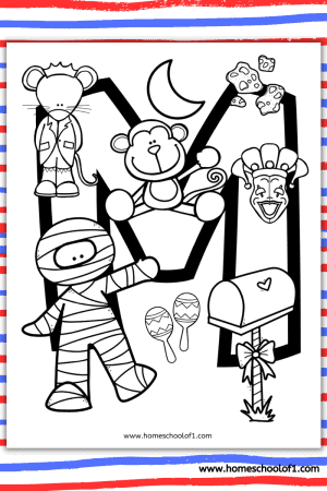 Free Letter M Coloring Page Printable