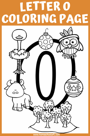 Free Letter O Coloring Page Printable for Preschool