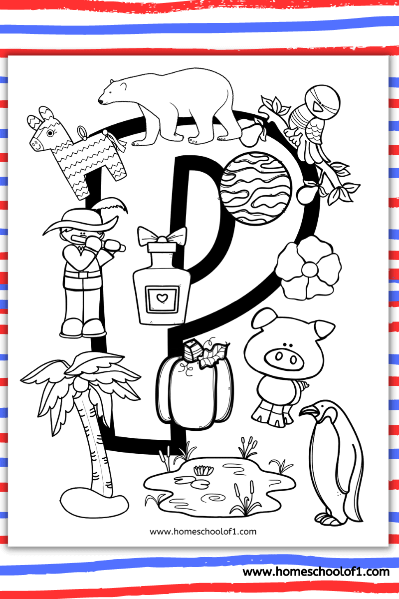 Letter P Coloring Page Free Printable