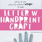 Letter W Handprint Craft: W is for Wings