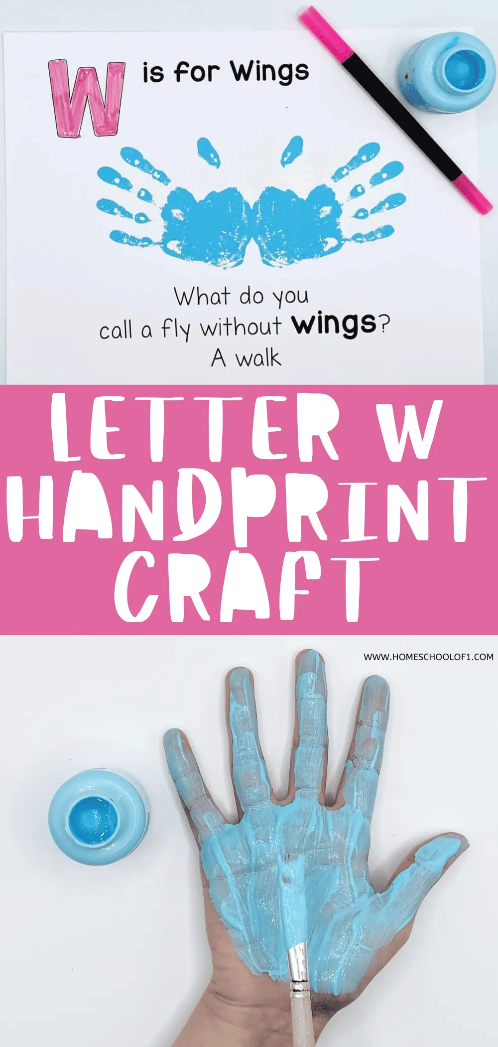 Letter W Handprint Craft: W is for Wings