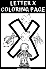 Letter X Coloring Page (Free Printable) - Homeschool of 1