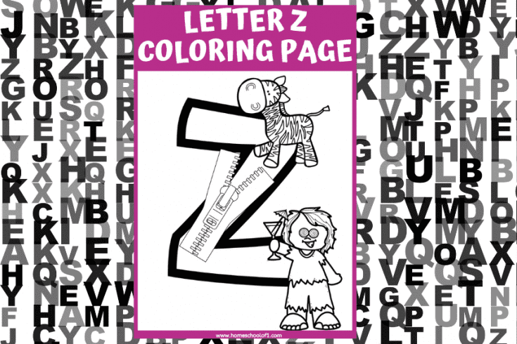 Letter Z Coloring Page for Preschoolers (free) - Homeschool of 1
