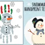 Snowman Handprint Template for Preschoolers (Free Printable)
