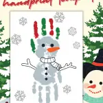 Snowman Handprint Template for Preschoolers (Free Printable)