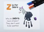 Z is for Zebra Handprint Art (Free Printable Template)