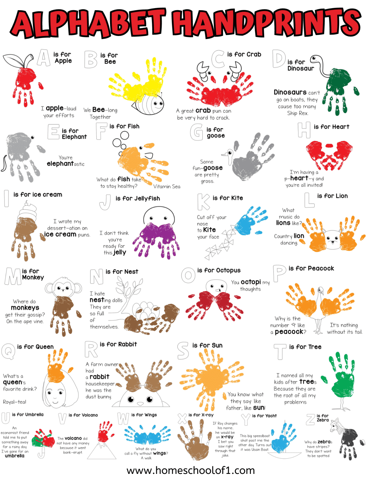 57 Free Kids Handprint Art Templates