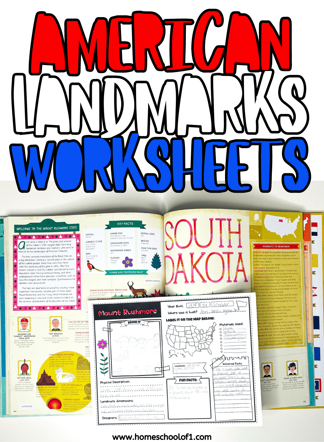 Free American Landmarks Worksheets