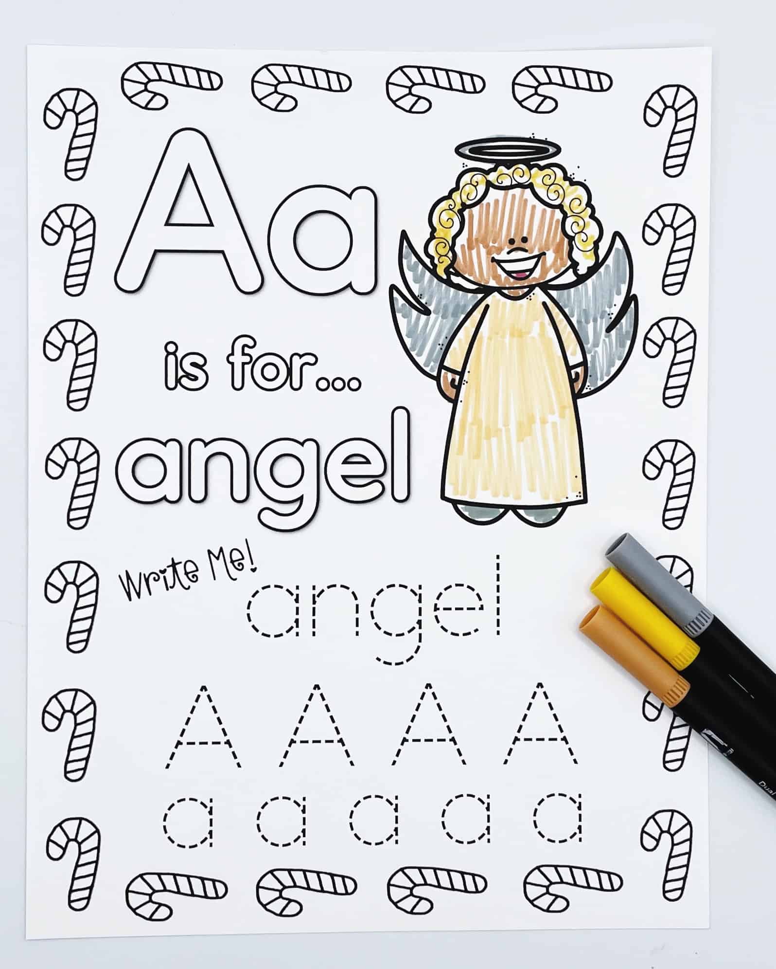 Free Christmas Alphabet Worksheets for Preschoolers