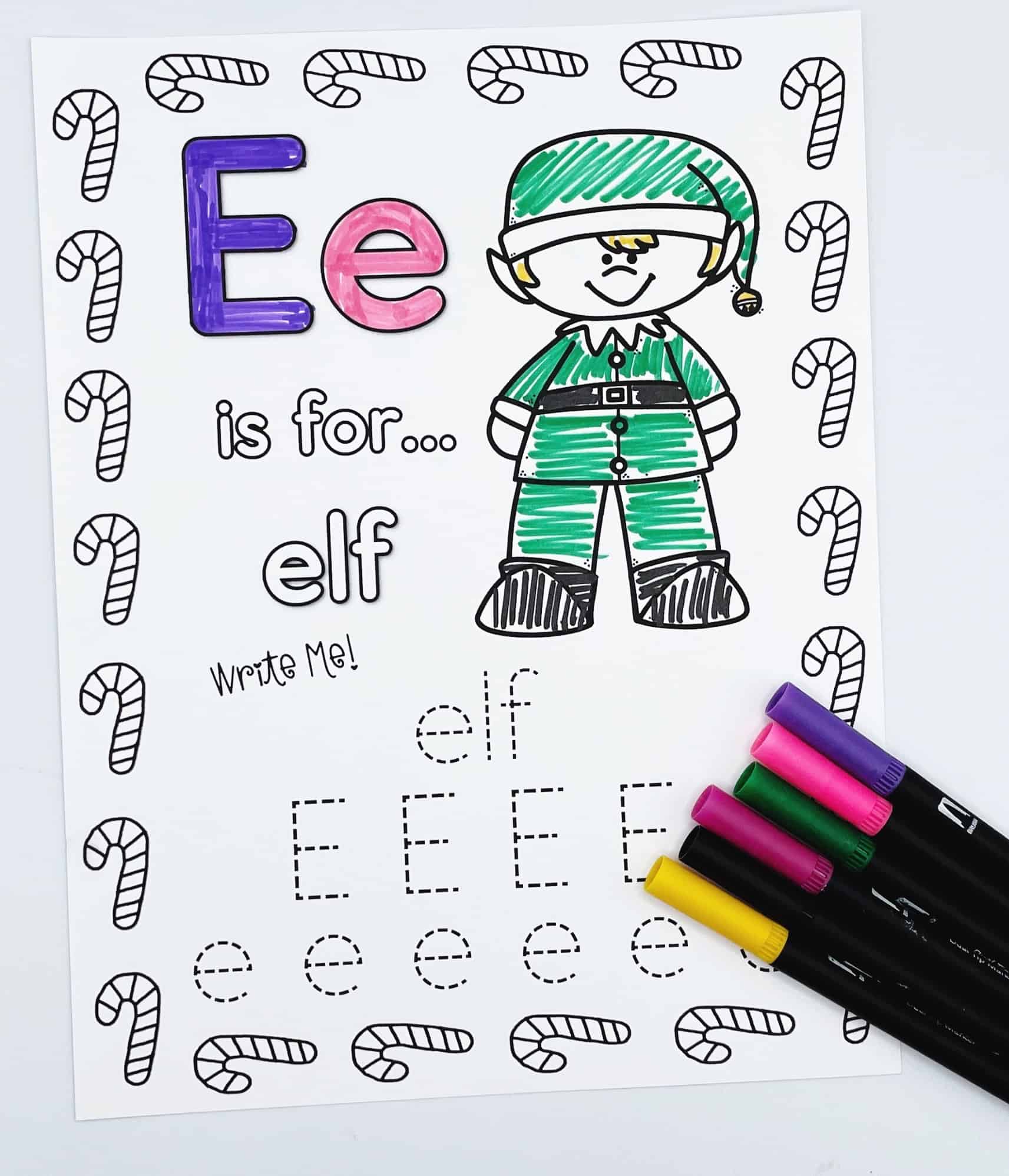 Free Christmas Alphabet Worksheets for Preschoolers