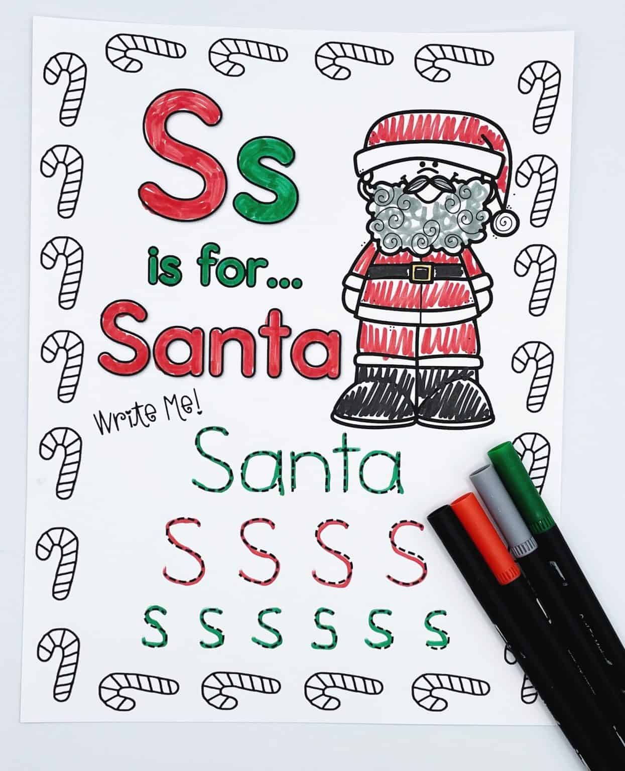 Free Christmas Alphabet Worksheets for Preschoolers