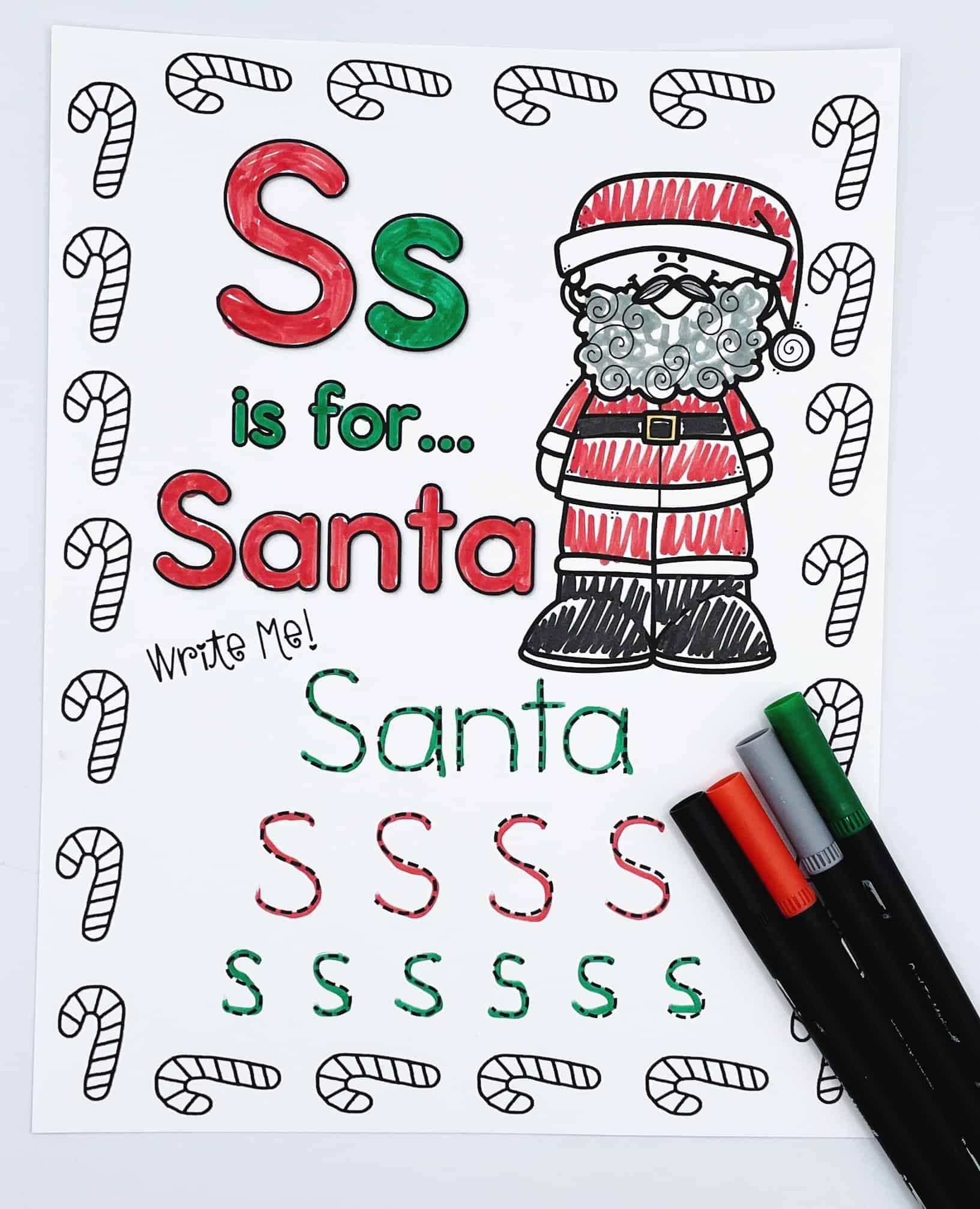 Free Christmas Alphabet Worksheets for Preschoolers
