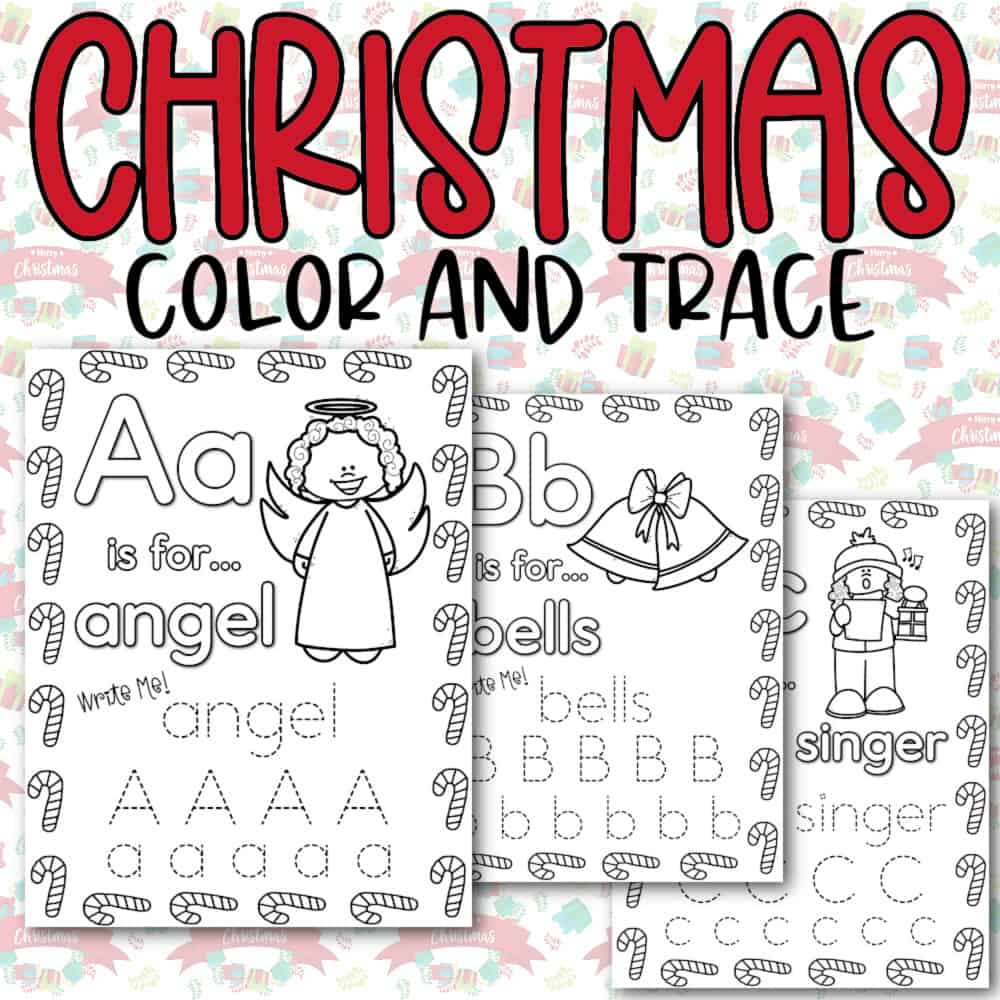 Christmas Alphabet Worksheets (26 free pages)