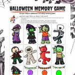 Free Halloween Memory Game Printable