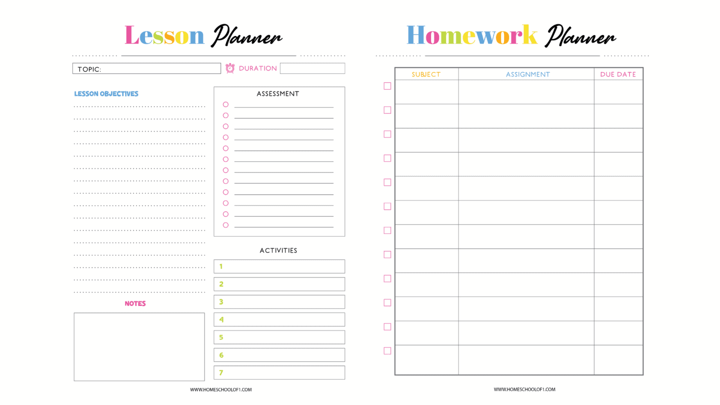 Free Printable Homeschool Planner - Stay On Track This Year