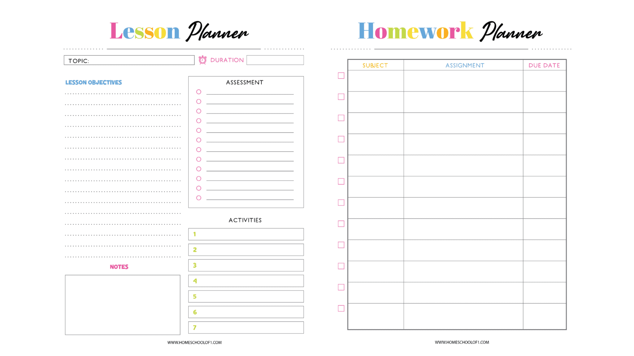 Free Printable Homeschool Planner - Stay On Track This Year