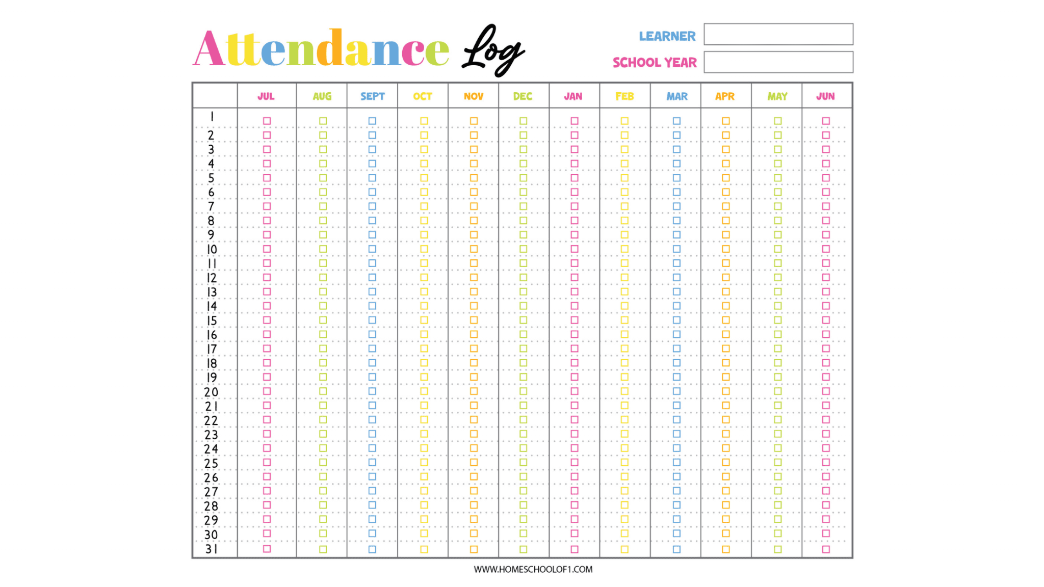 Free Printable Homeschool Planner - Stay On Track This Year