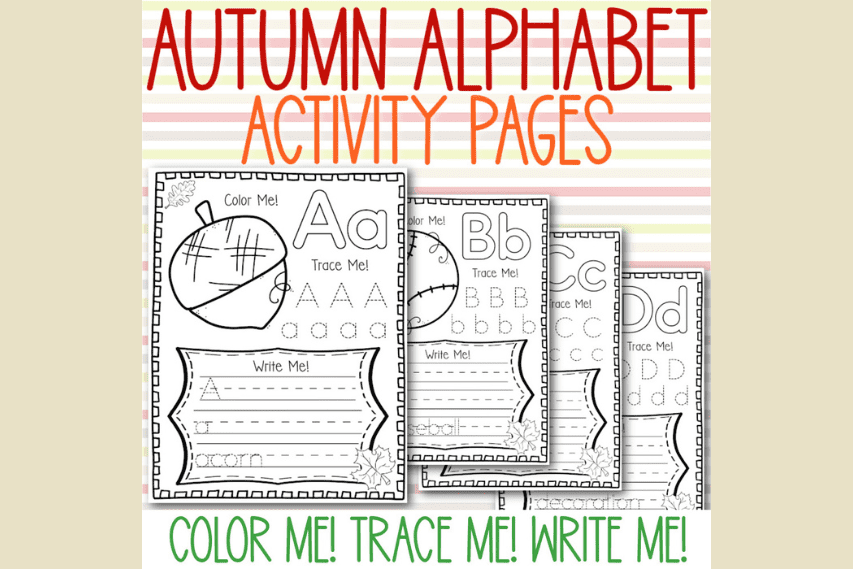 Free Fall Alphabet Worksheets For Preschoolers