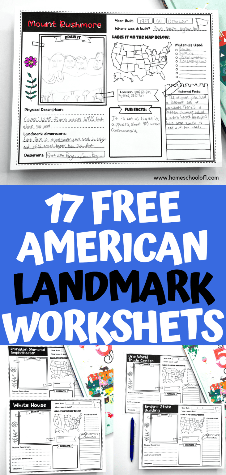 Famous American Landmarks Worksheet (Free)