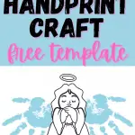 Free Christmas Angel Handprint Art Printable