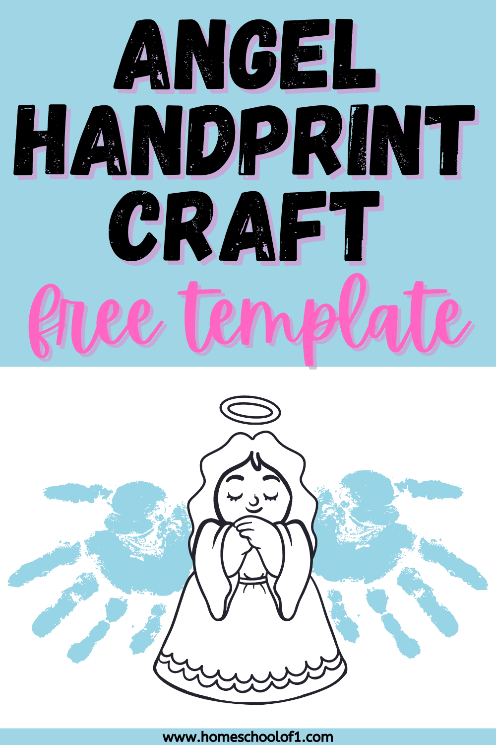 Free Christmas Angel Handprint Art Printable