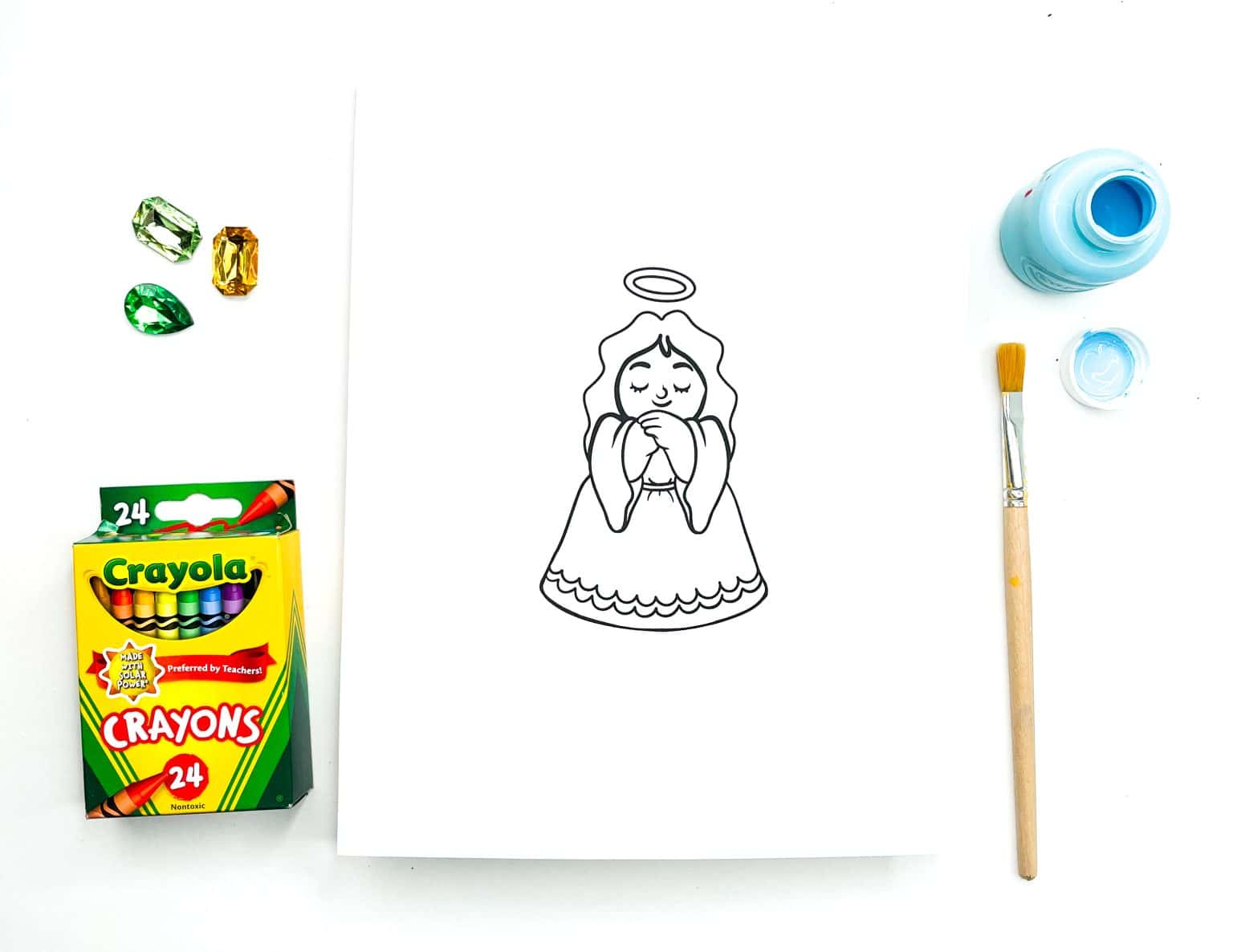 Free Christmas Angel Handprint Template