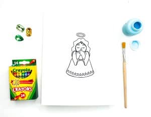 Free Christmas Angel Handprint Template