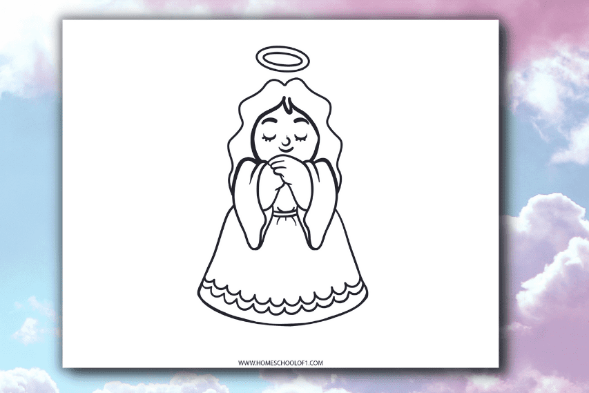 Christmas Angel Handprint Craft (Free Template) - Homeschool of 1