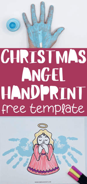 Free Christmas Angel Handprint Template
