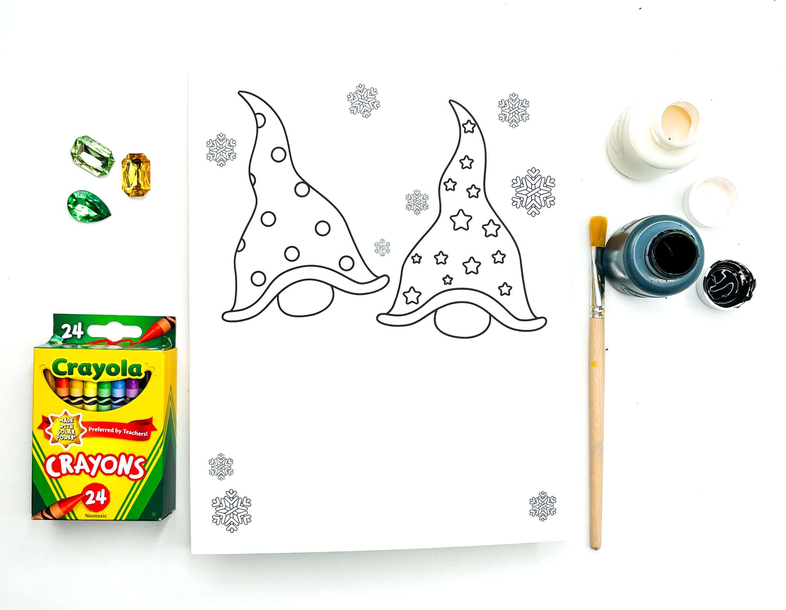 Free Gnome Handprint Art for Christmas