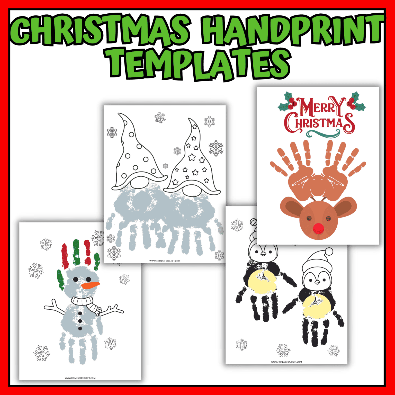 60+ Handprint Art Printables | Seasonal & Educational Crafts