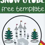 Christmas Handprint Snow Globe Art