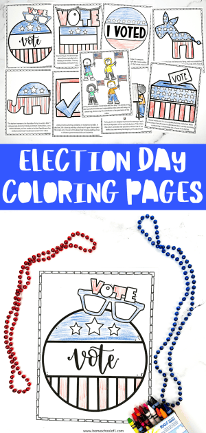 Election Day Coloring Pages (Free Worksheets)