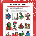 Elf on the Shelf Memory Game Printable