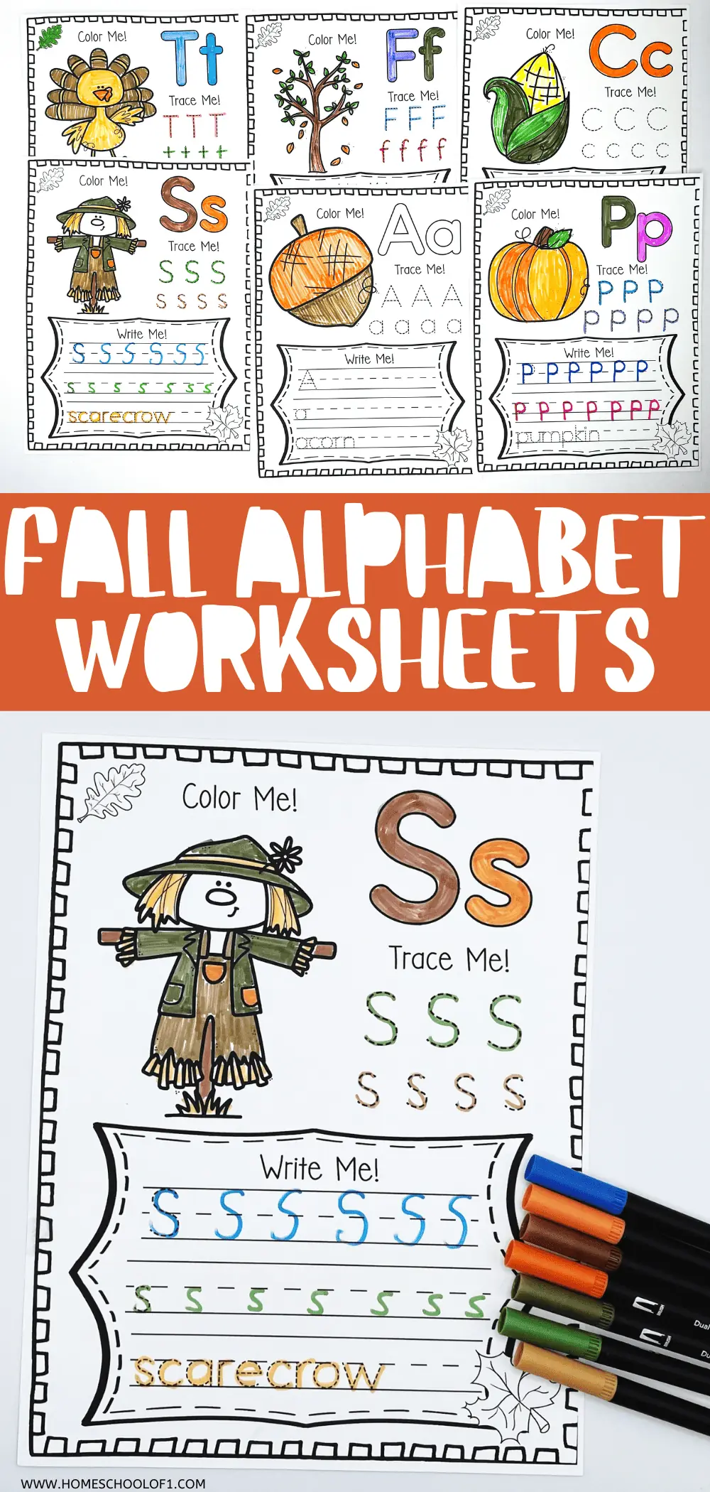 Free Fall Alphabet Worksheets For Preschoolers